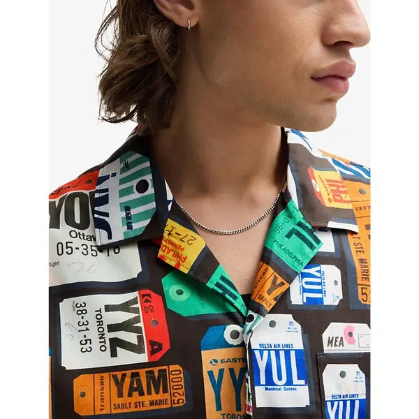 Hugo Logo-print Short-sleeve Cotton Shirt