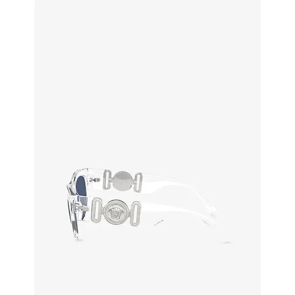 Versace Pillow-frame Acetate Sunglasses Ve4479u - Clear