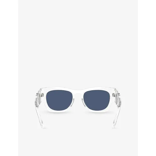 Versace Pillow-frame Acetate Sunglasses Ve4479u - Clear