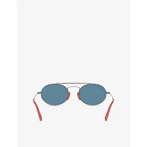 Ray-ban X Scuderia Ferrari Round Metal Sunglasses - Silver