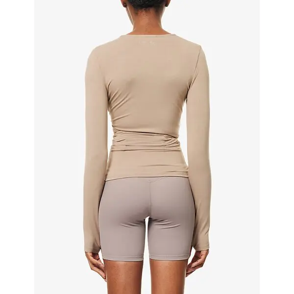 SISTERLY TRIBE Modal-jersey Wrap Top - Clay