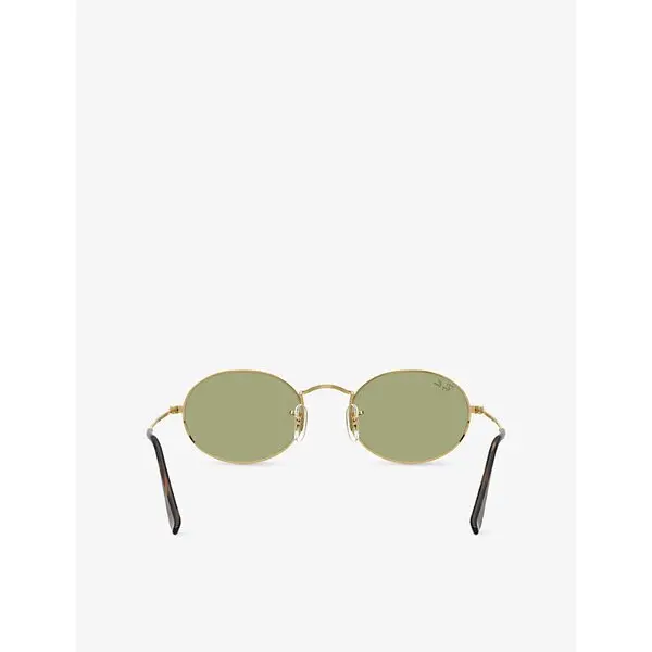 Ray-ban Oval Metal Sunglasses - Gold