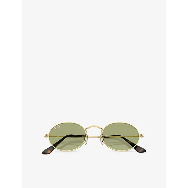 Ray-ban Oval Metal Sunglasses - Gold