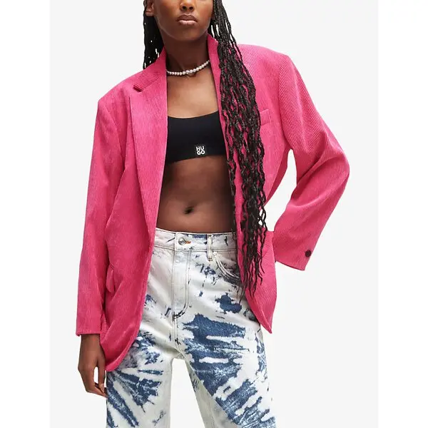 Hugo Regular-fit Single-breasted Stretch-corduroy Jacket