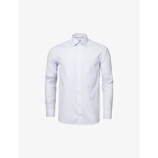 Eton Slim-fit Dot-print Cotton-poplin Shirt