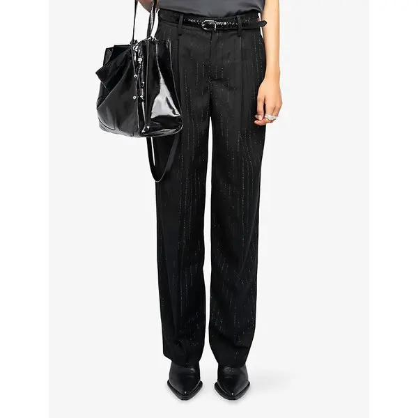 Zadig&Voltaire Puros Shimmer Wool-blend Trousers