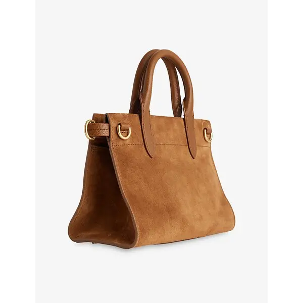 Burberry Cotswolds Mini Suede Tote Bag - Hazel