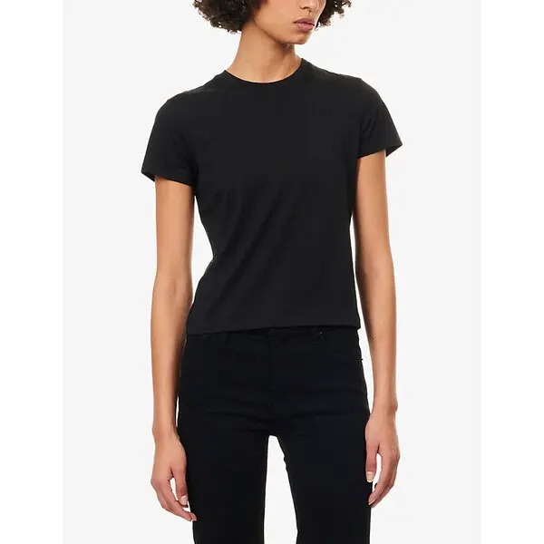 FRAME Baby Short Sleeve Cotton Jersey T-shirt - Black