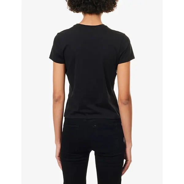 FRAME Baby Short Sleeve Cotton Jersey T-shirt - Black