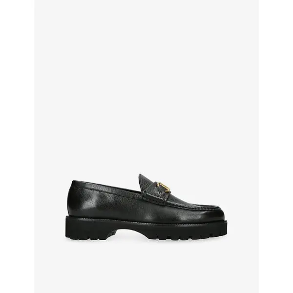 Valentino Garavani Vlogo Signature Chunky Leather Loafers - Black