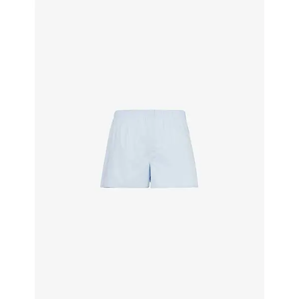 Sunspel Classic Cotton Boxer Shorts - Blue