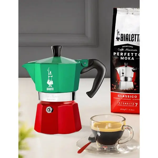 BIALETTI Moka Express Three-cup Aluminium Espresso Maker