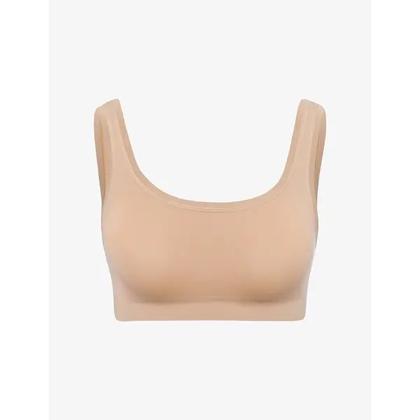 Hanro Touch Feeling Cropped Stretch-jersey Bra - Beige