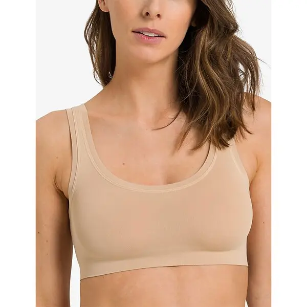 Hanro Touch Feeling Cropped Stretch-jersey Bra - Beige