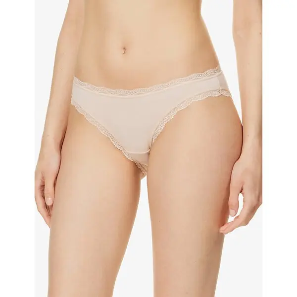STRIPE & STARE Mid-rise Pack Of Four Stretch-modal Briefs