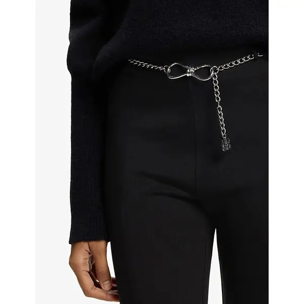 Hugo Chain-embellished Flared-leg Jersey Trousers