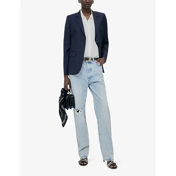 The Kooples Single-breasted Wool Blazer - Nav01