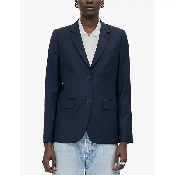 The Kooples Single-breasted Wool Blazer - Nav01