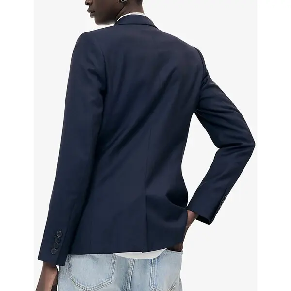 The Kooples Single-breasted Wool Blazer - Nav01