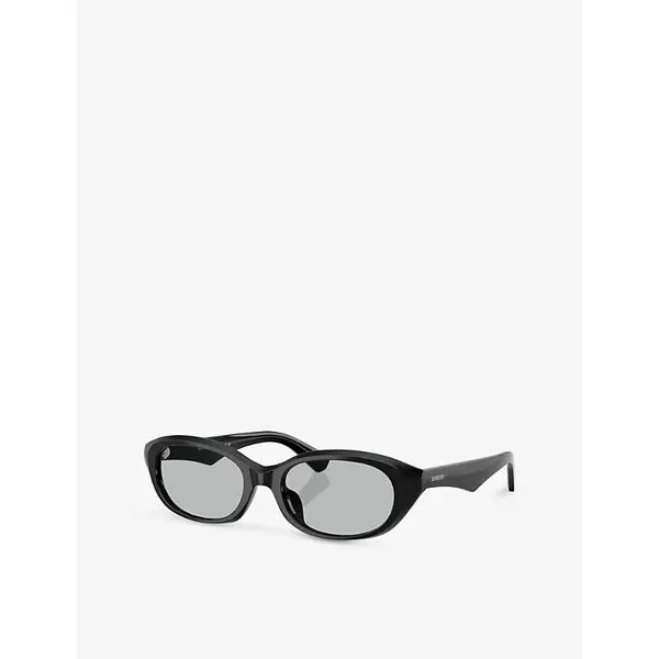 Burberry Oval-frame Acetate Sunglasses With Gold-tone Hardware
