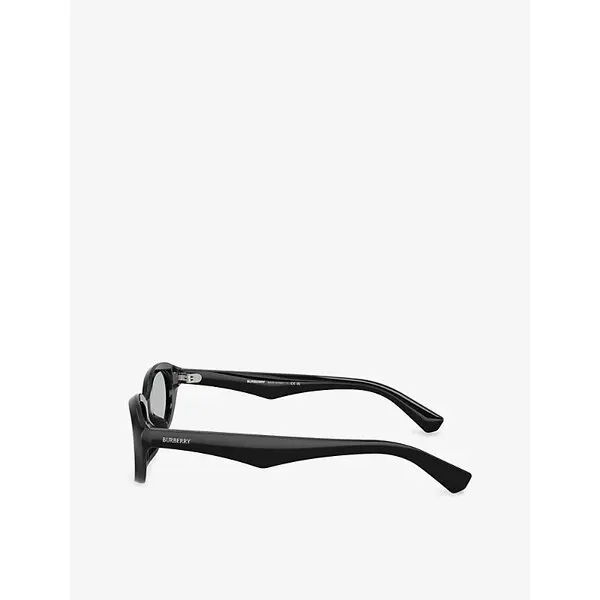 Burberry Oval-frame Acetate Sunglasses With Gold-tone Hardware