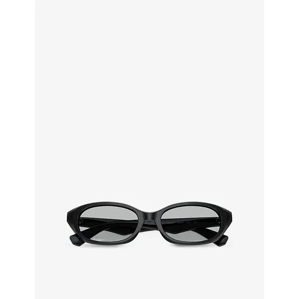 Burberry Oval-frame Acetate Sunglasses With Gold-tone Hardware