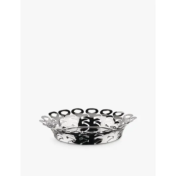 ALESSI Vimini Large Stainless-steel Basket 27cm - Silver