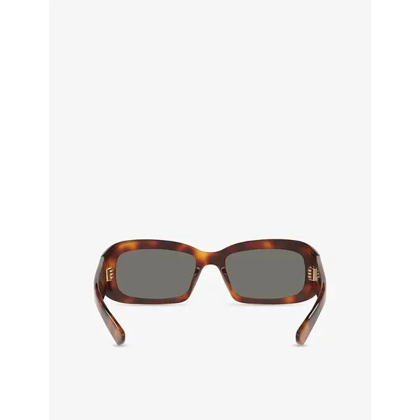 Saint Laurent Rectangle-frame Acetate Sunglasses
