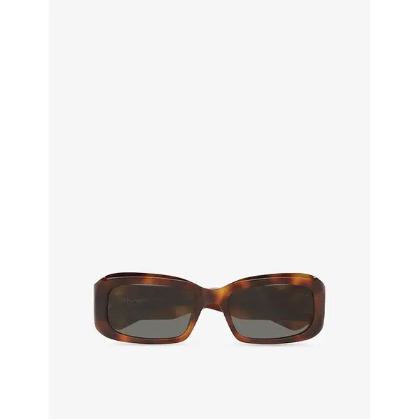 Saint Laurent Rectangle-frame Acetate Sunglasses