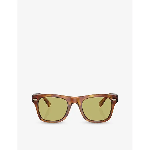 Brunello Cucinelli Bc4002s Mr.brunello Pillow-frame Acetate Sunglasses - Brown