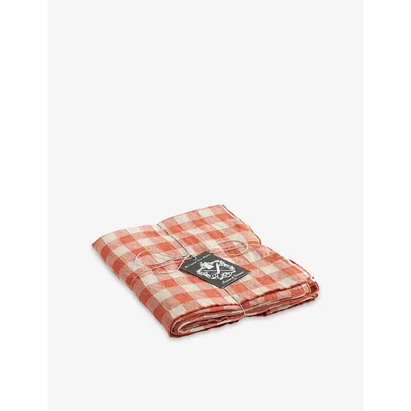 Maison De Vacances Vintage Vichy Linen Tablecloth 170cm X 240cm - Marmelade
