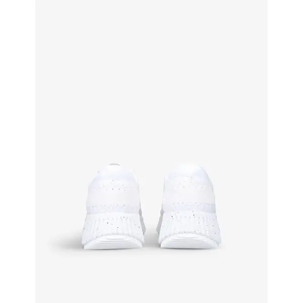 Chloé Nama Embroidered Suede And Mesh Trainers - White