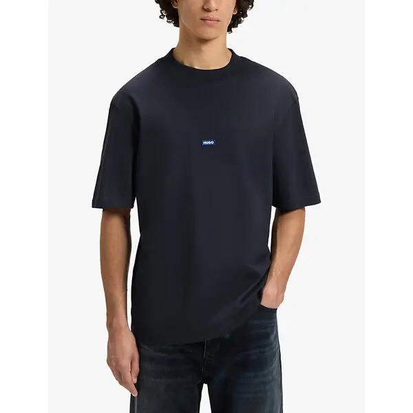 Hugo Logo-patch Regular-fit Cotton-jersey T-shirt