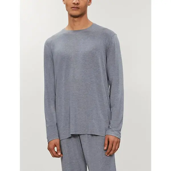 Derek Rose Marlowe Stretch-jersey Top - Charcoal
