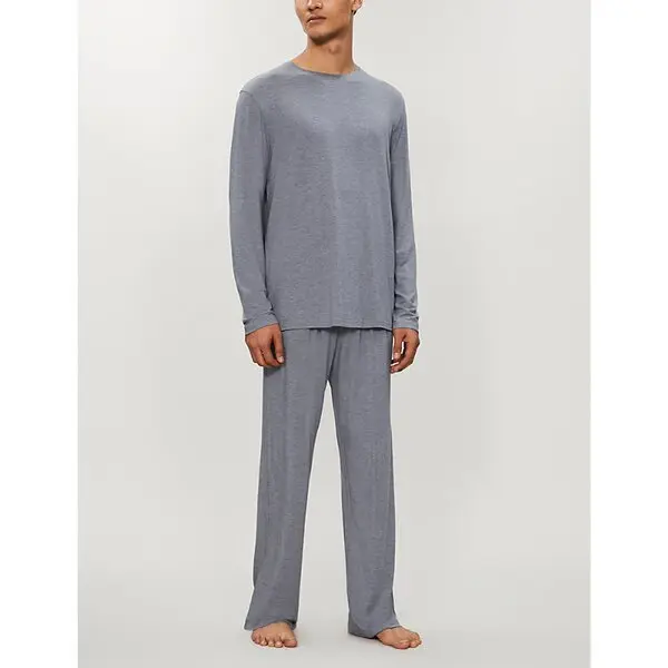 Derek Rose Marlowe Stretch-jersey Top - Charcoal