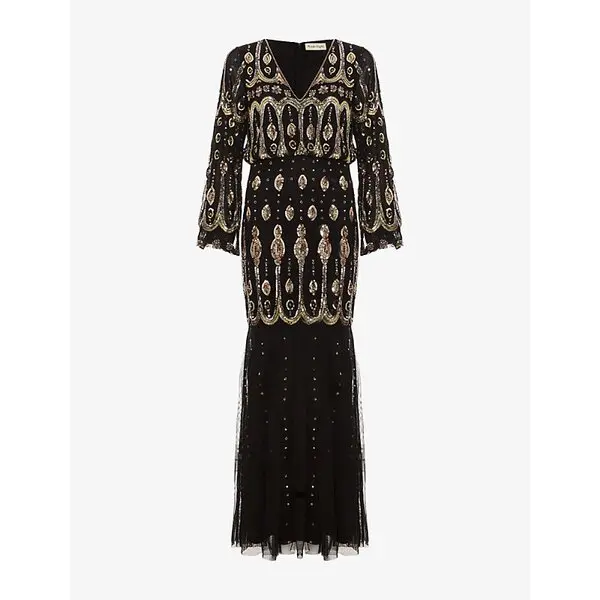 PHASE EIGHT Sasha Sequin-embellished Woven Maxi Dress