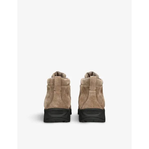 Zegna Triple Stitch Vetta Suede High-top Trainers - Beige