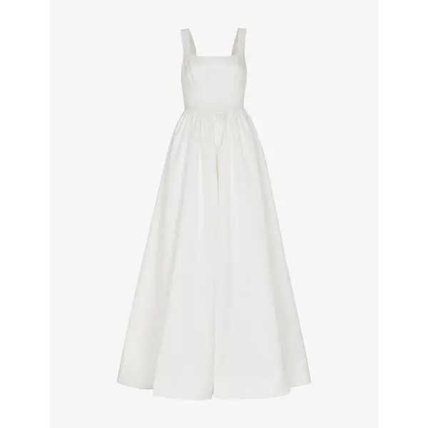 Whistles Lettie Square-neck Woven Maxi Wedding Dress