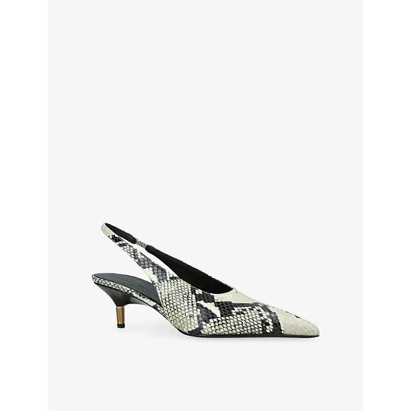 Khaite Bella 55 Leather Slingbacks