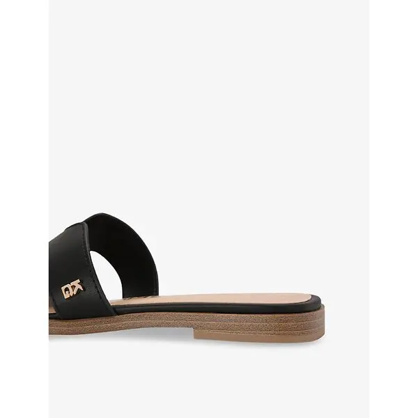 Kurt Geiger Raven Faux-leather Flat Sandals