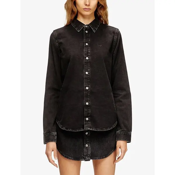 DIESEL® Logo-embroidered Denim Shirt - 02