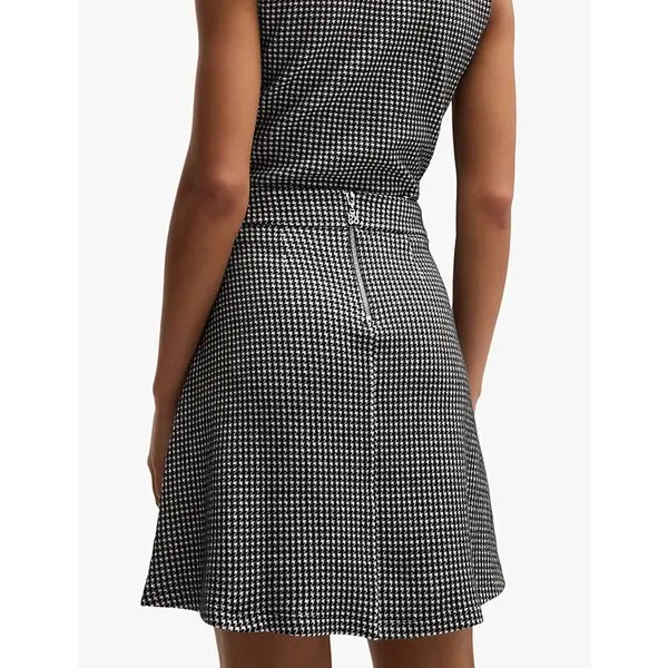 Hugo Jacquard Slim-fit High-rise Stretch-jersey Mini Skirt