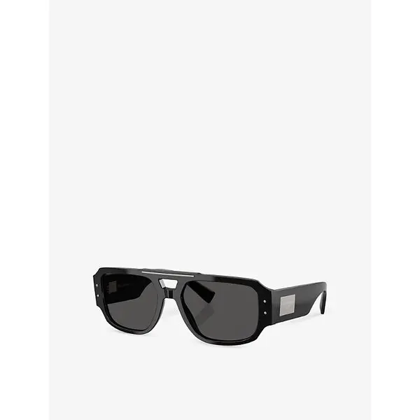 Dolce & Gabbana Pilot-frame Acetate Sunglasses