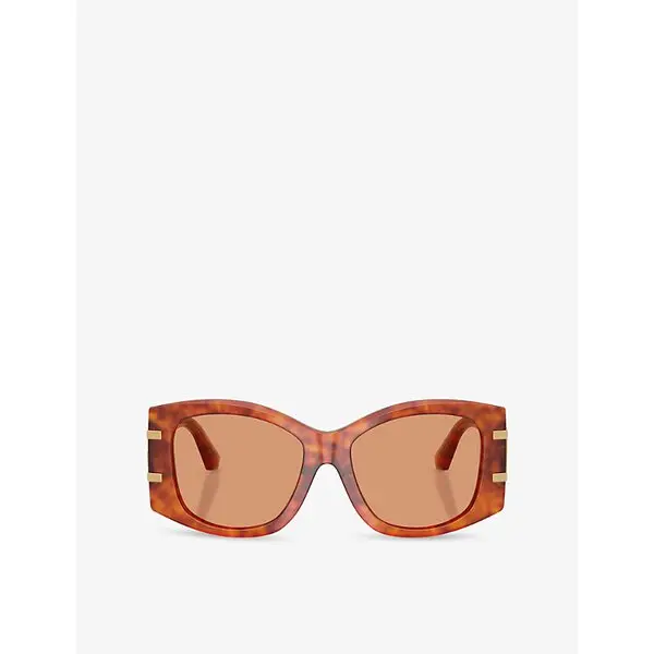 Dolce & Gabbana Dg4501 Butterfly-frame Acetate Sunglasses - Brown