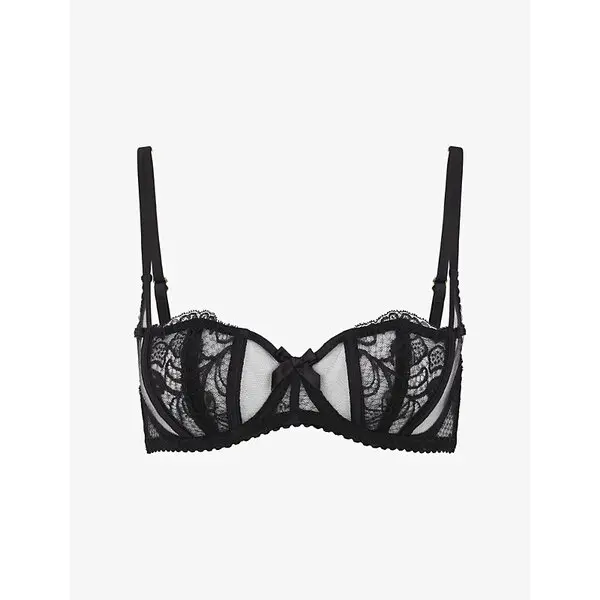 Agent Provocateur Rozlyn Balconette Mesh And Lace Underwired Bra