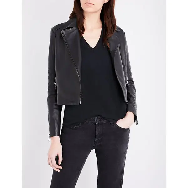 Rag & Bone V-neck Cotton T-shirt - Black