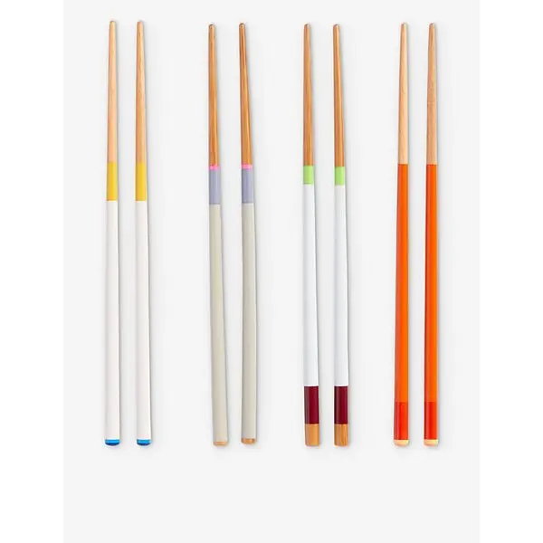 HAY Scholten & Baijings Bamboo And Beechwood Chopsticks Set Of Four - Multi