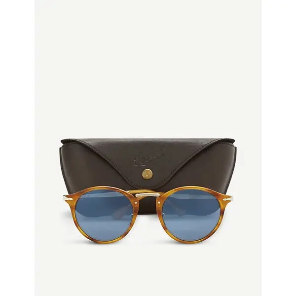 Persol Po3166s Round-frame Tortoiseshell Sunglasses - Brown