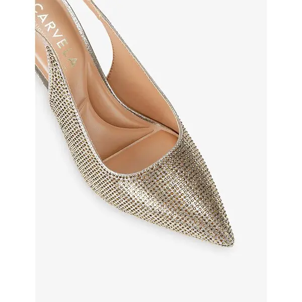 Carvela Corletta Woven Heeled Slingback Courts