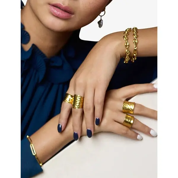 LA MAISON COUTURE Amadeus Nudo Adjustable Ring In Yellow Vermeil Sterling Silver